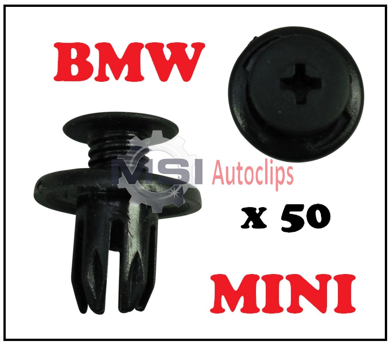 50 x BMW MINI INNER WHEEL ARCH LINER SPLASHGUARD LINING TRIM CLIPS ...