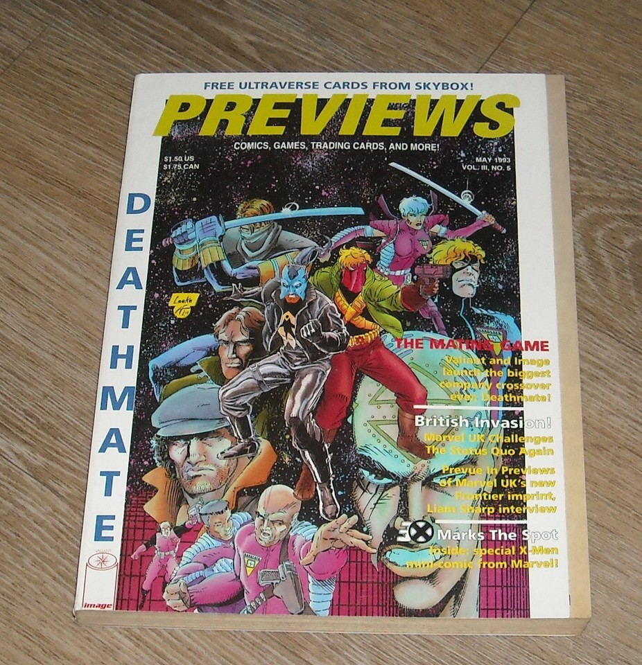 May 1993 PREVIEWS COMICS INDUSTRY MAGAZINE DEATHMATE IMAGE COMICS ...