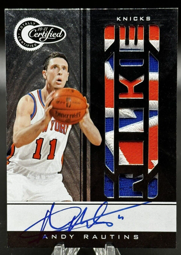 2010-11 Totally Certified Andy Rautins Rookie RC RPA Patch Auto Black 1 ...