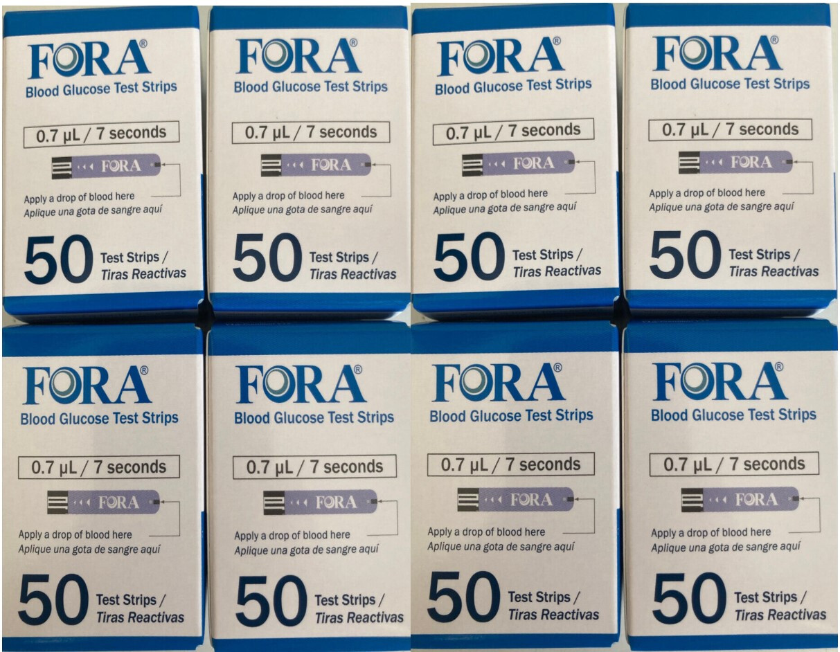 (400) FORA Blood Glucose Test Strips V10 D10 D20 Premium V12 Exp 09/ ...