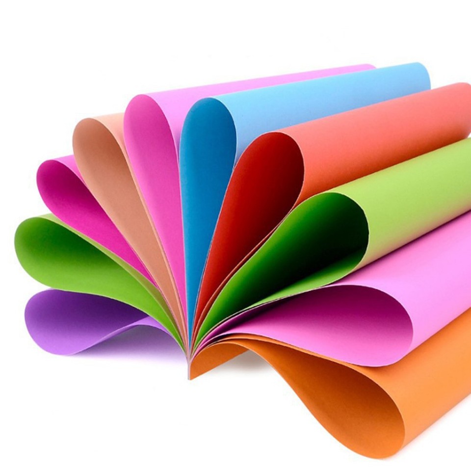 A4 Colored Craft Paper 50 Sheets in 10 Colors for Kids Activities ...