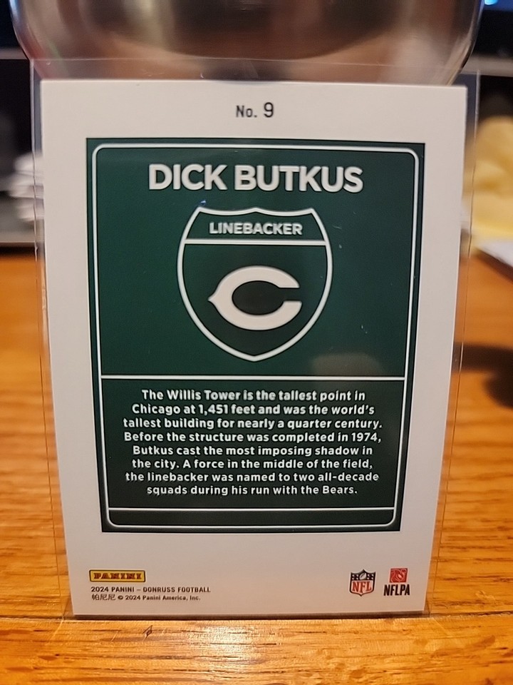Dick Butkus 2024 Panini Donruss Optic #9 Downtown Case Hit Insert ...