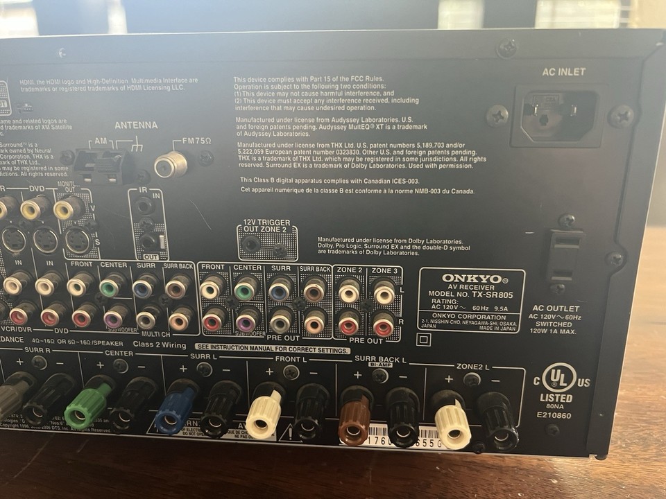 Onkyo TX-SR805 7.1-Channel AV Receiver | eBay