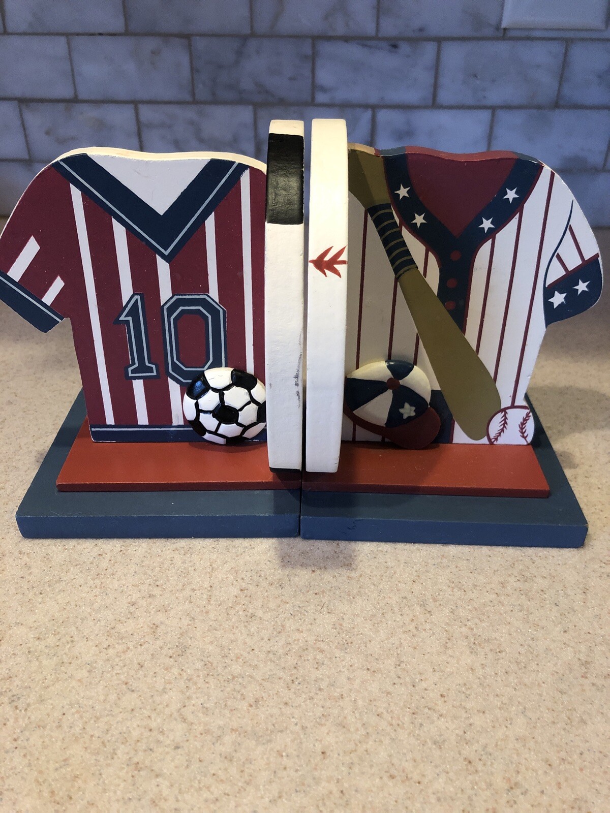 Soccer And Baseball Bookends Children's Sports Bookends | eBay