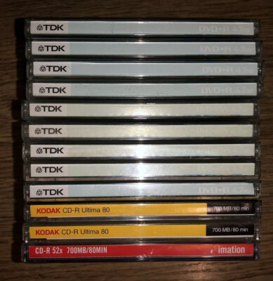 9x TDK DVD + RW Multi-Speed 1x to 4x 4.7GB Blank Brand New 2x Kodak CD ...