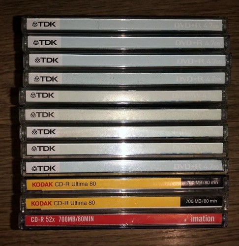 9x TDK DVD + RW Multi-Speed 1x to 4x 4.7GB Blank Brand New 2x Kodak CD ...