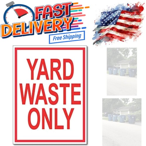 Yard Waste Decal Vinyl Sticker 6x8 Inch Indoor Label Pack of 4 | eBay