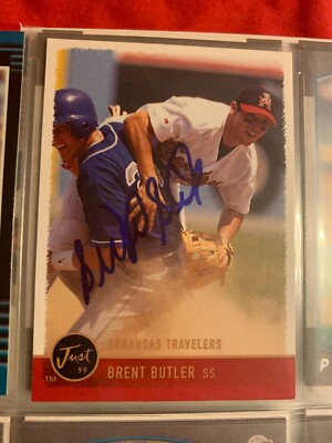 BRENT BUTLER AUTOGRAPHED SIGNED 1999 JUST MINORS CARD COA | eBay