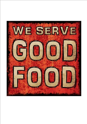 Good Food sign Cafe Bistro pub Sign Vintage Food Sign Wall Plaque Fine ...