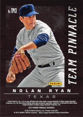 2013 Pinnacle Nolan Ryan/Stephen Strasburg Team Pinnacle #TP13 NM/MT | eBay