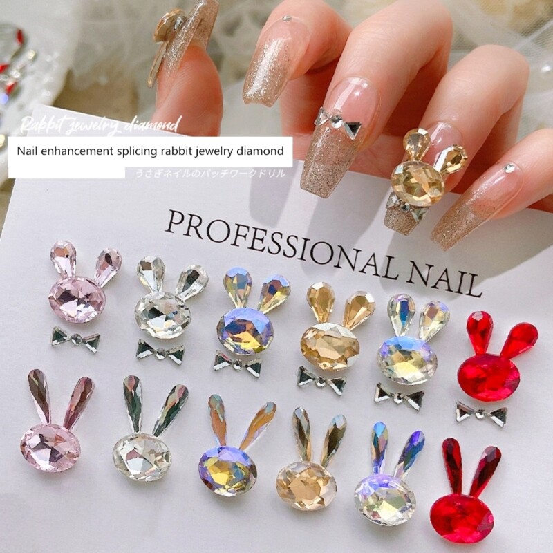 Nail Art Rhinestones Crystal Gems for Nail Decorations Rings Earring ...