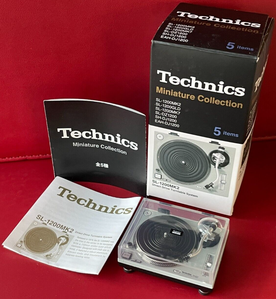 Technics Miniature Collection SL-1200MK2 SILVER Turntable Mini Fig DJ ...