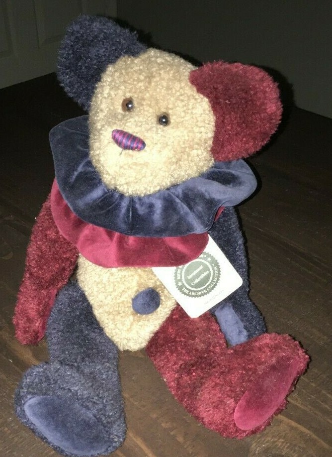Boyds Bears MR. BOJINGLES #91264 2000 14” Plush Red, Beige & Blue Clown ...