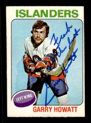 1975-76 O Pee Chee # 54 Garry Howatt Autograph Signed Card New York ...