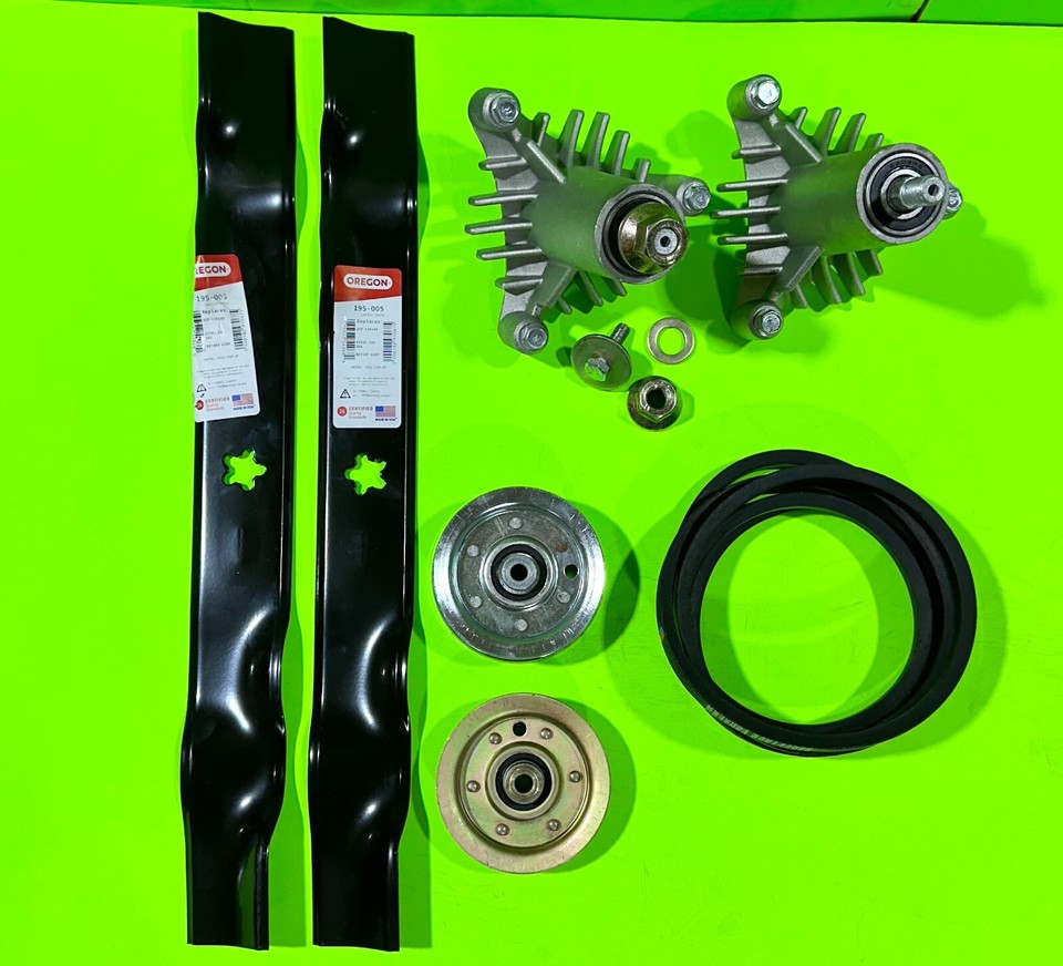 LT3000 42" MOWER DECK REBUILD KIT SPINDLES BLADES BELT IDLERS FITS ...