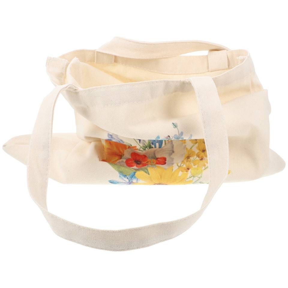 Large Capacity Canvas Flower Printing Bag Tote Bag Single Shoulder Bag ...