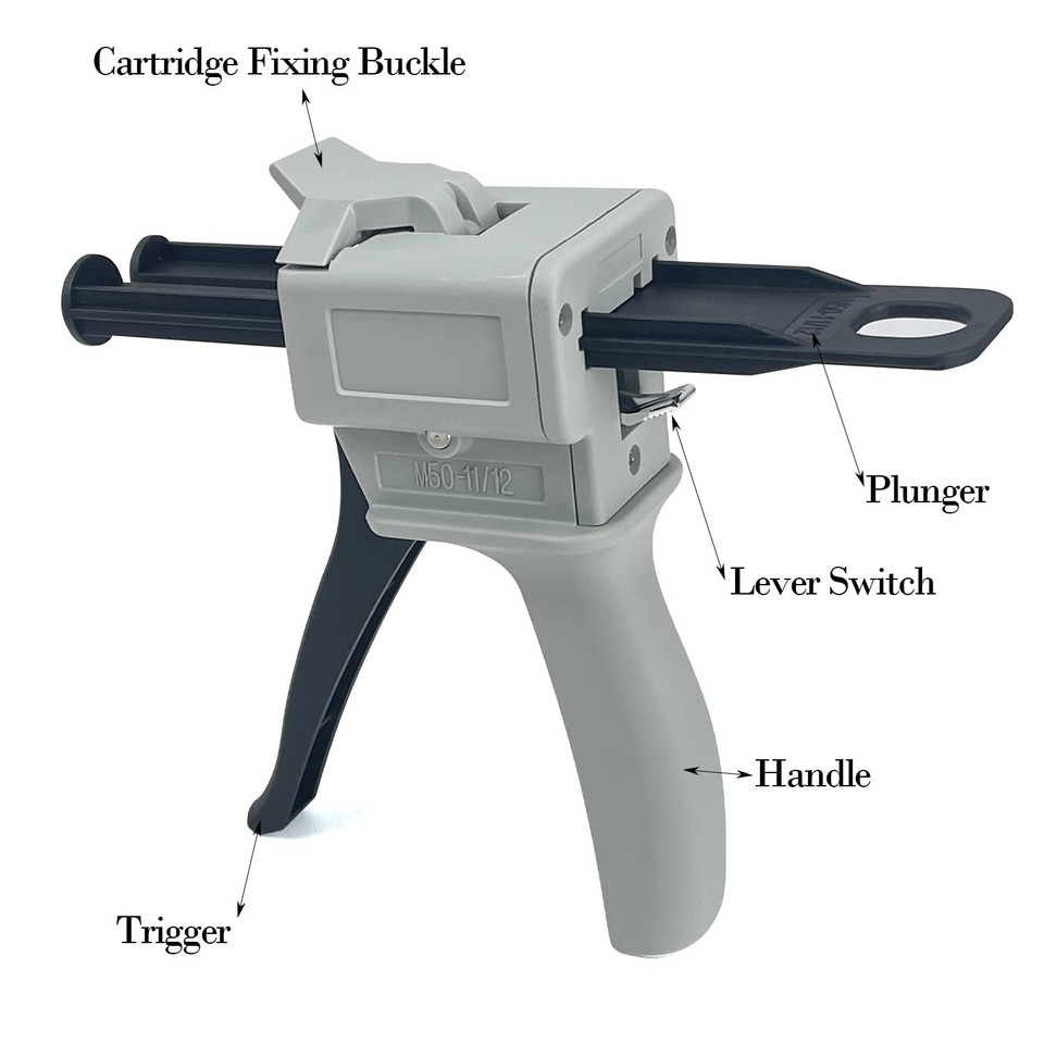 50ml Dispensing Gun Kit Impression Mixing Dispensing Gun Epoxy Glue Gun ...