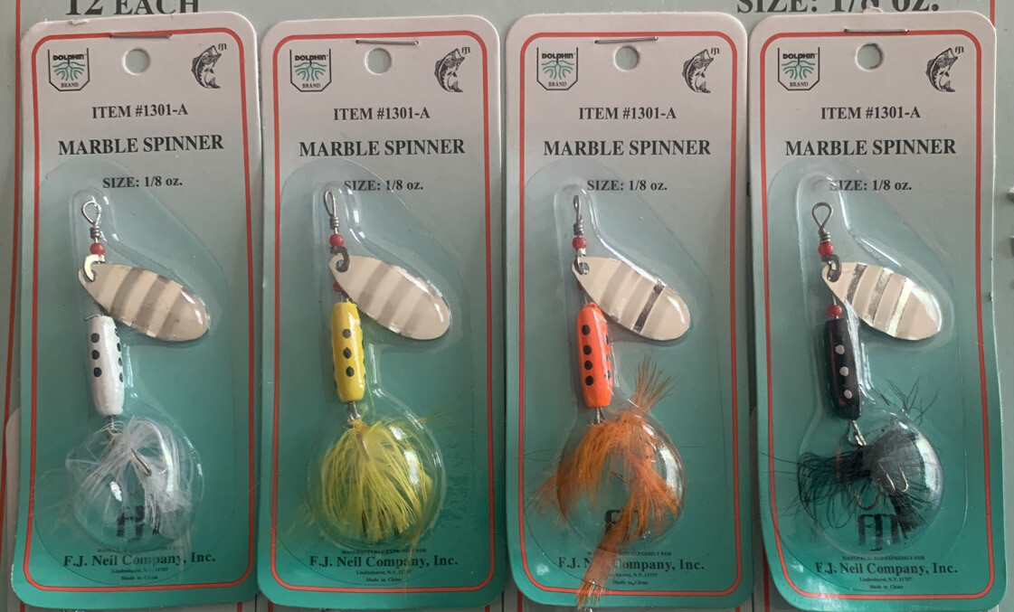 Marble Spinner 1/8 OZ Trout Lures 4 Assorted Colors | eBay