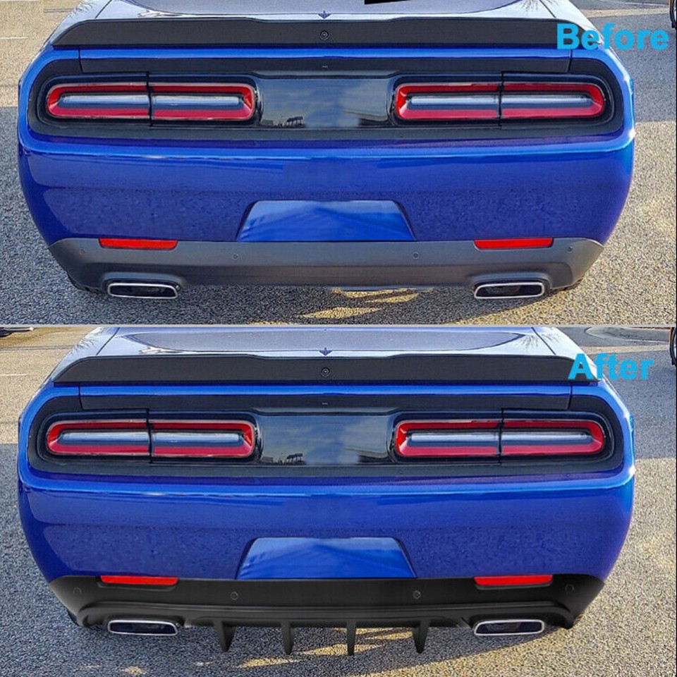 For Dodge Challenger SRT Hellcat 2015-2022 Rear Diffuser Bumper Lip ...