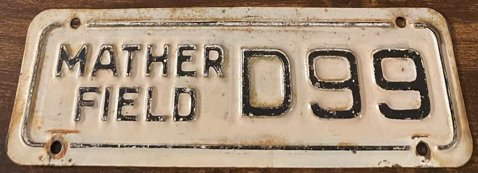 Mather Field License Plate D99 Sacramento CA Air Force WWII Military ...