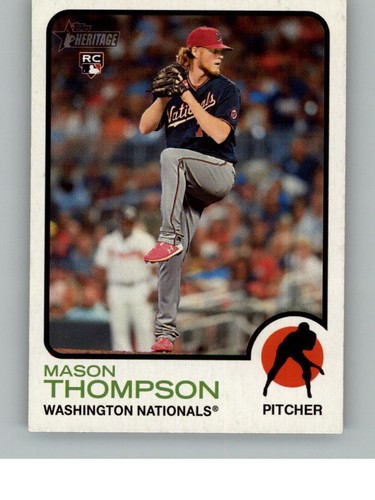 2022 Topps Heritage Mason Thompson 113 Rookie RC Washington Nationals ...
