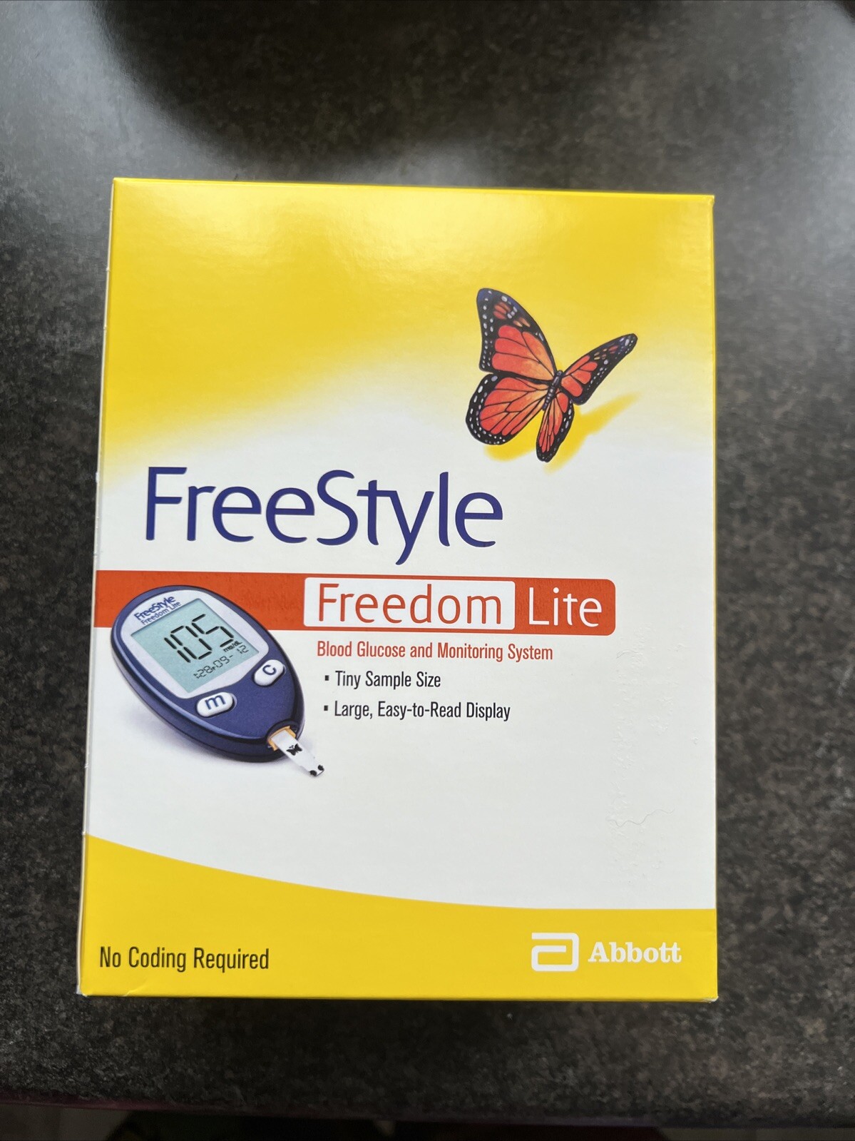 ABBOTT FreeStyle Freedom Lite Blood Glucose Meter Kit For GLucose Care ...
