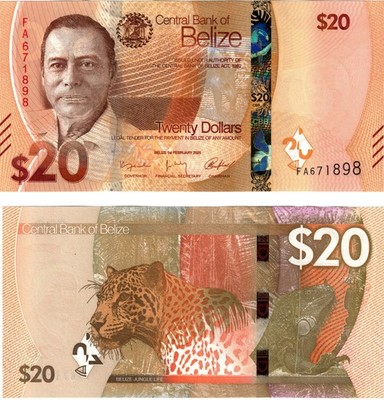 2025 Belize 20 Dollars P76 Banknote UNC NEW | eBay