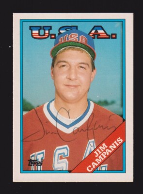 1988 TOPPS #23T Jim Campanis USA SEATTLE MARINERS SIGNED AUTOGRAPH AUTO ...