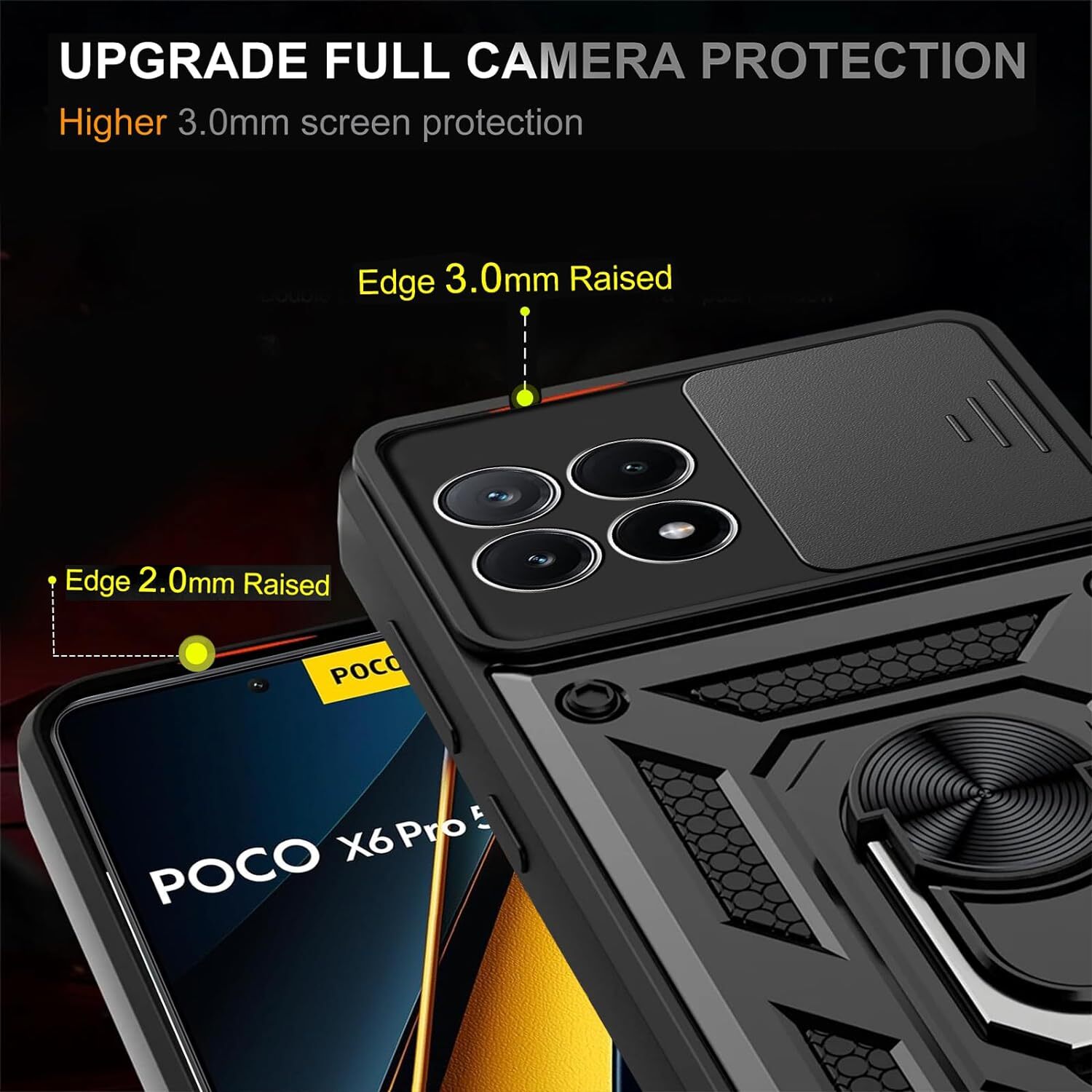 For Xiaomi Poco X6 PRO 5G/ X6 X5 F6 M6 Pro 4G/5G Case, Ring Phone Stand ...