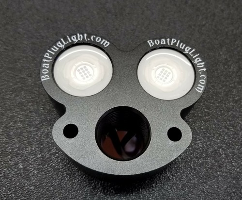 GREEN BURRIS-2 UNDERWATER LED BOAT TRANSOM PLUG DRAIN LIGHT UP TO 2400 ...