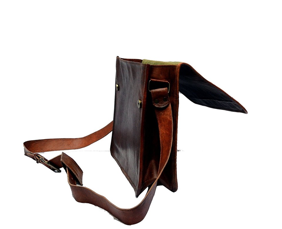 Mens Genuine Vintage Leather Satchel Messenger Man HandBag Laptop ...