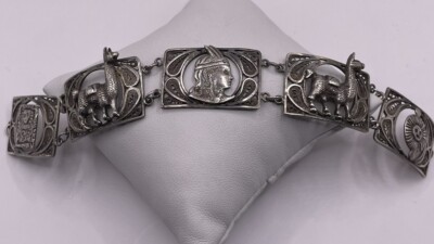 Vintage Sterling Silver Peru Pannel Filigree Bracelet (28.6g) | eBay