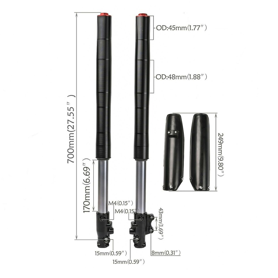 Front Forks Triple Shock + 19" Wheel 70/100-19 for TTR 125CC 150cc SSR ...