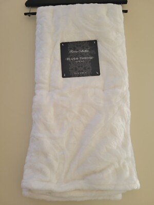 RIVERA COLLECTION Plush Throw Blanket cozy travel lake beach 50 X 60 ...