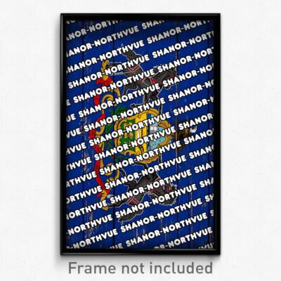 Shanor-Northvue Pennsylvania Poster (PA City Souvenir 11x17 Town Print ...