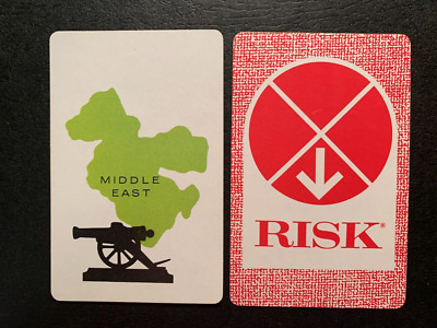 RISK 1968 MIDDLE EAST TERRITORY Card CONTINENTAL GAME CARD Parker ...