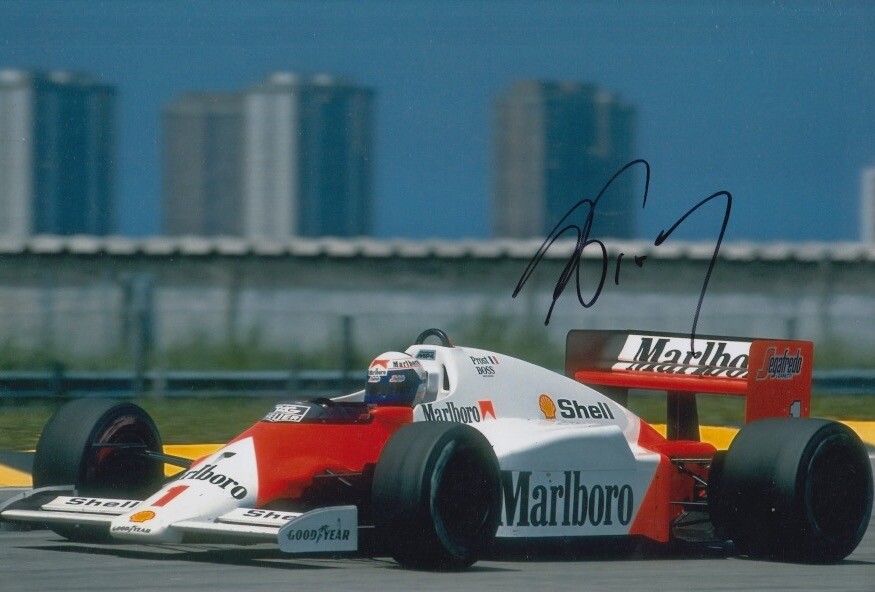 Alain Prost Hand Signed 12x8 Photo F1 Autograph Marlboro McLaren 5 | eBay
