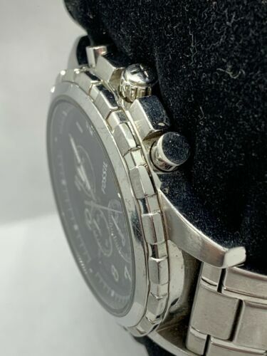 Fossil FS4542 Men's Watch Stainless Steel Bracelet Black Analog Dial ...