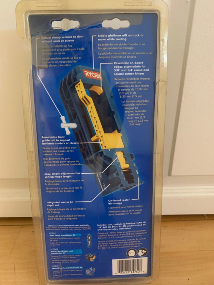 RYOBI Door Hinge Installation Kit Fits all standard door thicknesses | eBay