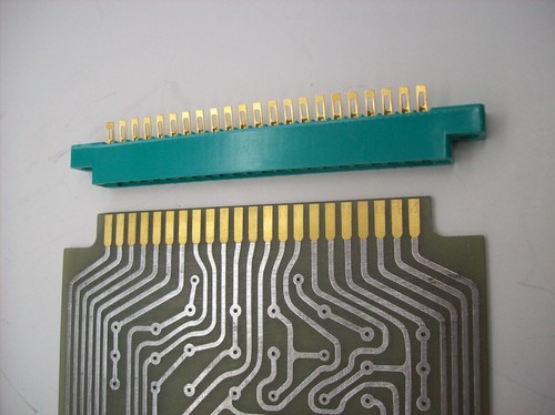 Lot of 4 ELCO PCB Card Edge Connector 1 x 22, Gold Plated Contacts ...