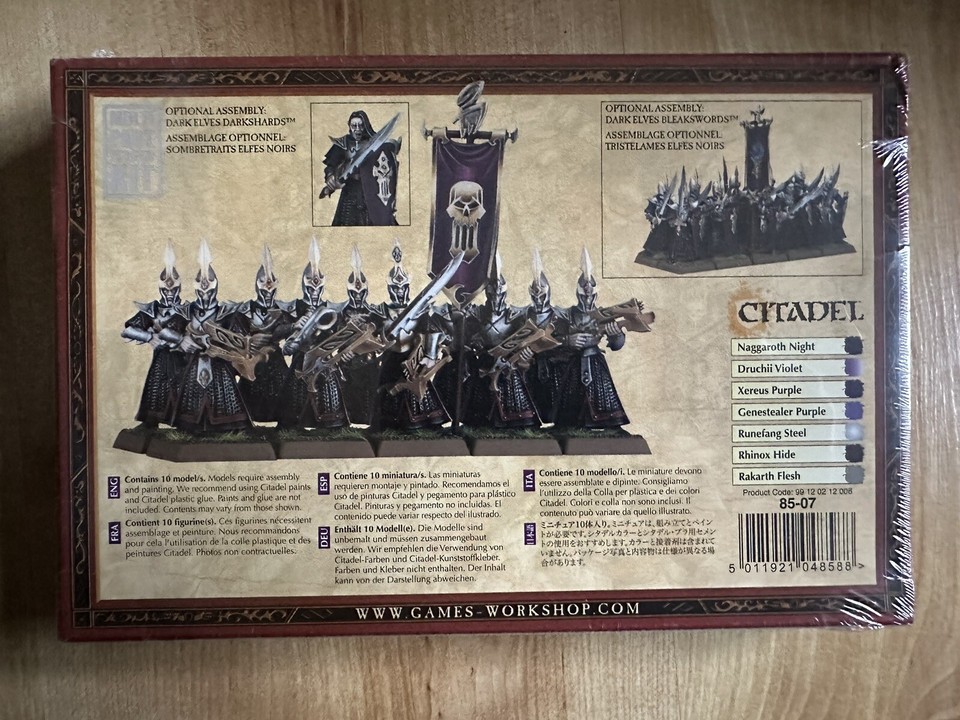 Warhammer Elves Dreadspears/Darkshards/Bleakswords - New - Sealed | eBay