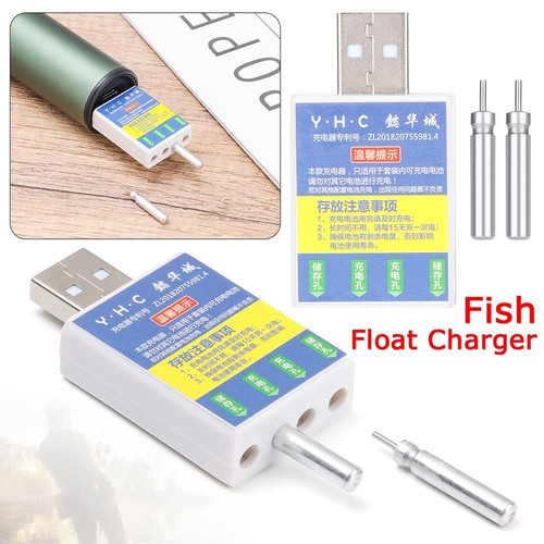 Float Battery Electronic Floats Batteries USB Charger Night Fishing ...