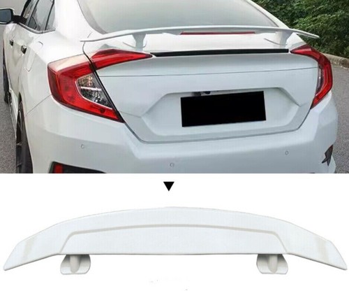For 16-21 Honda Civic Sedan White Spoiler Wing with Light | eBay
