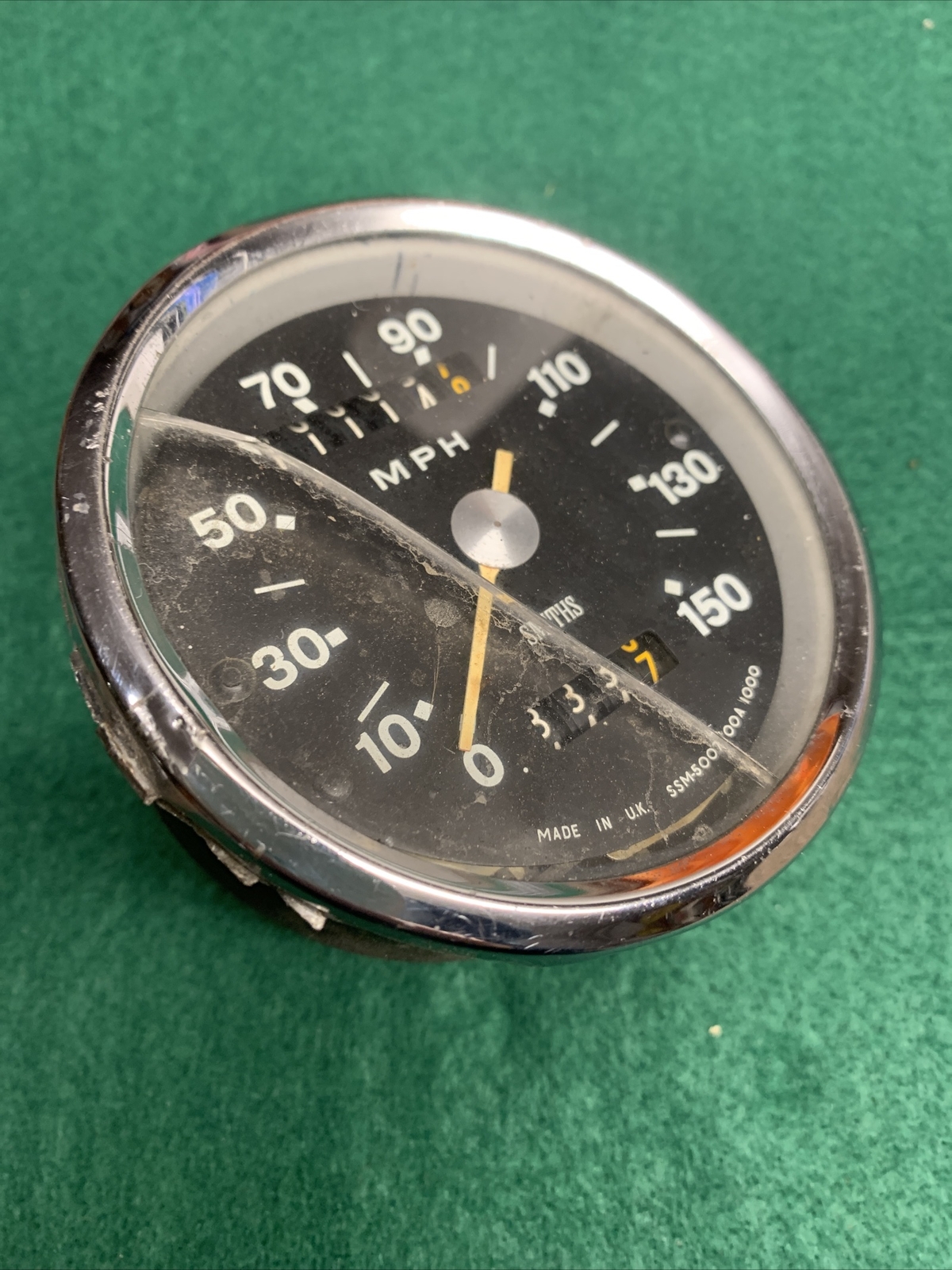 Triumph BSA Norton Smiths Magnetic Speedo Meter Speedometer Black Face ...