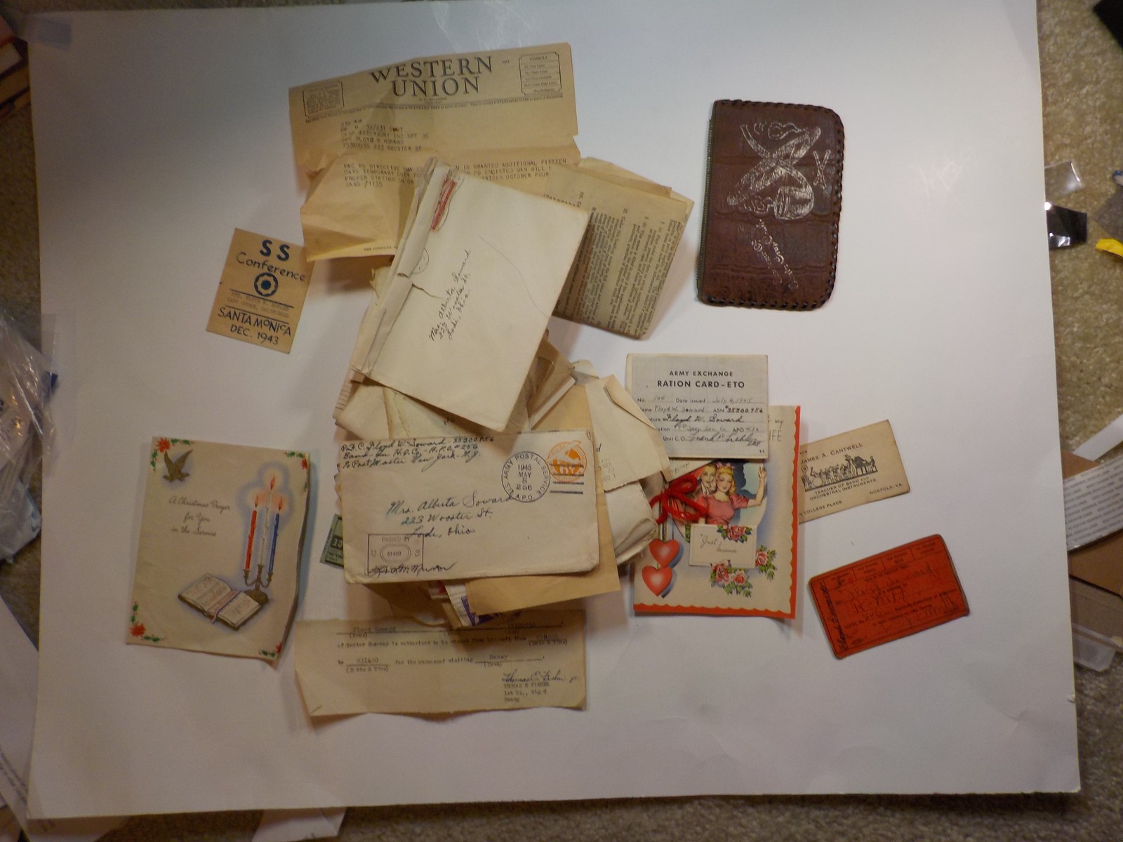 35 WW2 Papers 146th Armored Signal Co. Covers Documents Lot Soldier ...