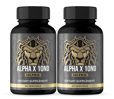 (2 Pack) Alpha X10ND Ultra Men, Alpha X10ND for Boosting Energy and ...