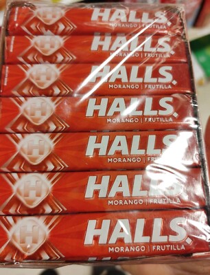 HALLS Cough Drops - Strawberry, 21 Pack, 9 Piece Roll | eBay