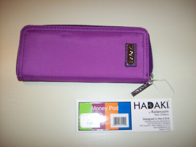 New w/Tags Hadaki Women's Zippered Wallet Billfold Money Pod Orchid ...