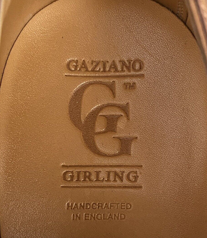 GAZIANO & GIRLING Bespoke SINATRA Seamless Wholecut Leather Shoes US 8. ...