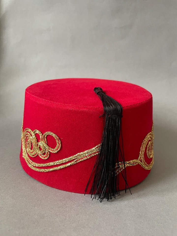 Red Fez Hat, Genuine & Authentic Turkish Fes, Ottoman Tarboosh Wear w ...